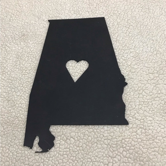 Accents | Black Metal Outline State Alabama Heartwritten On With Chalk ...